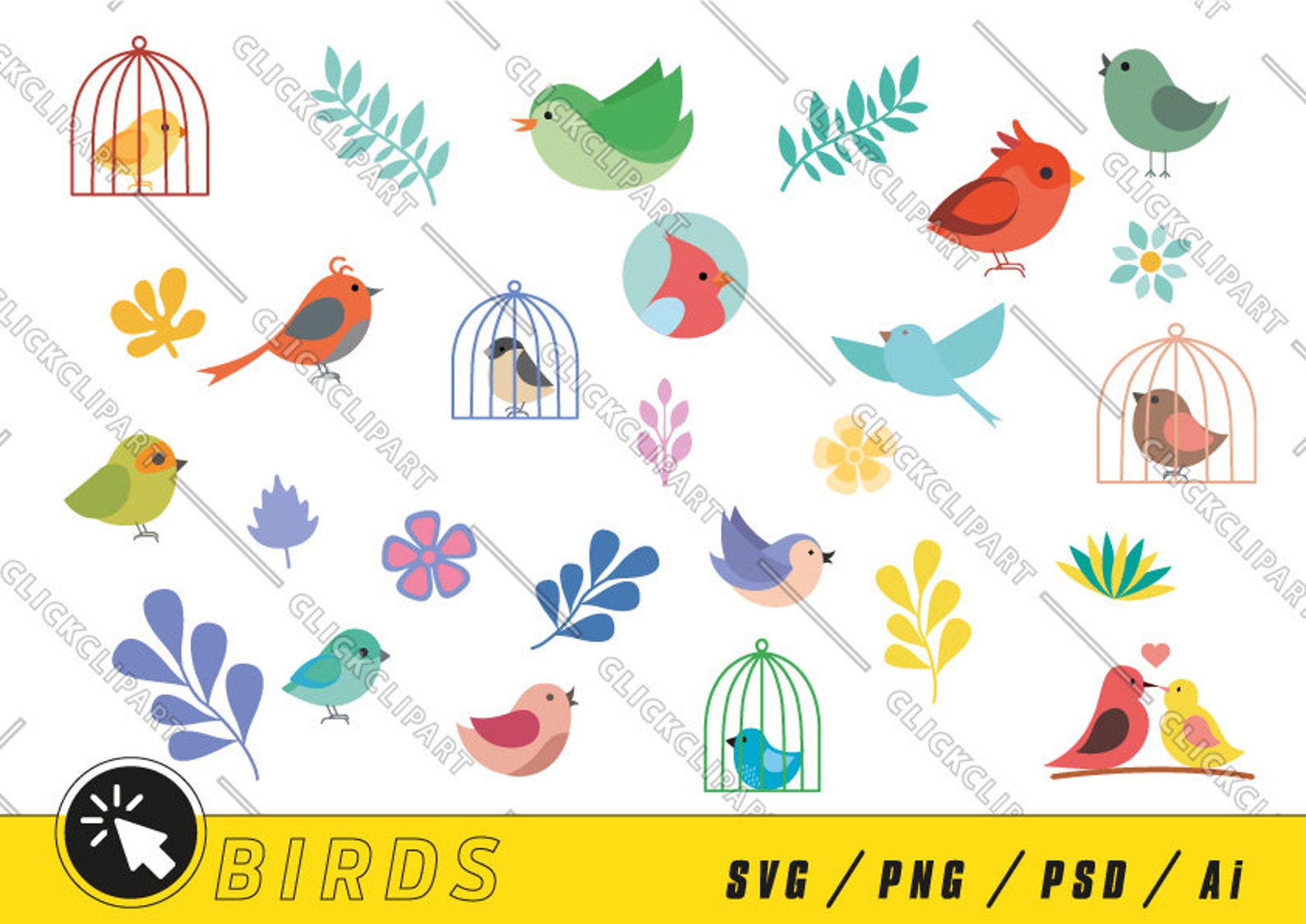 Bird SVG Bird Clipart Birds Art SVG Bundle SVG Files - Etsy