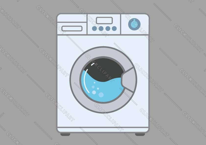 Washing Machine SVG Vector | Laundry Cut Files | Housekeeping Cartoon ...