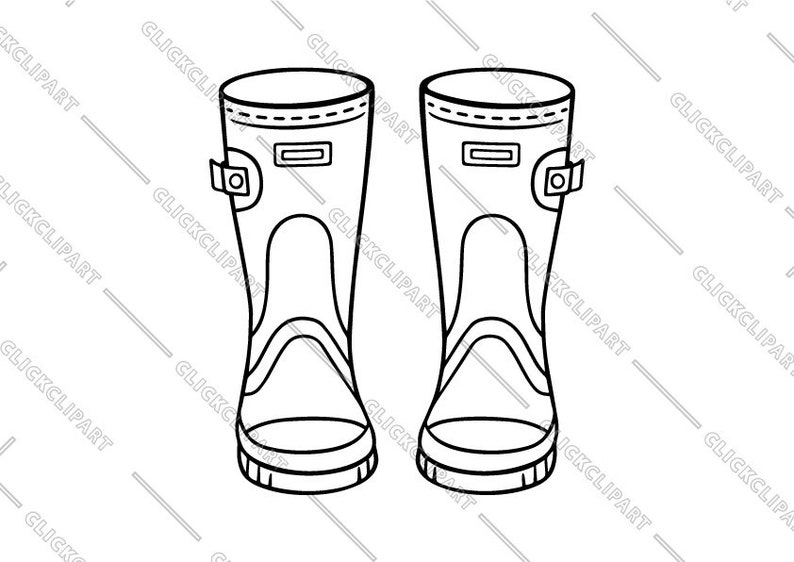 Rain Boots SVG Wellie Clipart Wellington Boot PNG - Etsy