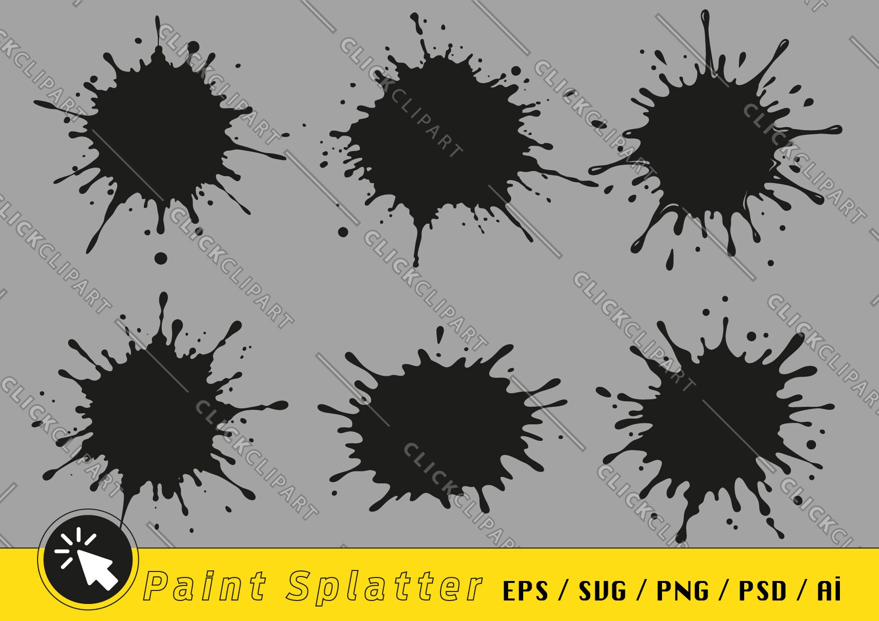 Black Paint Splatter Psd