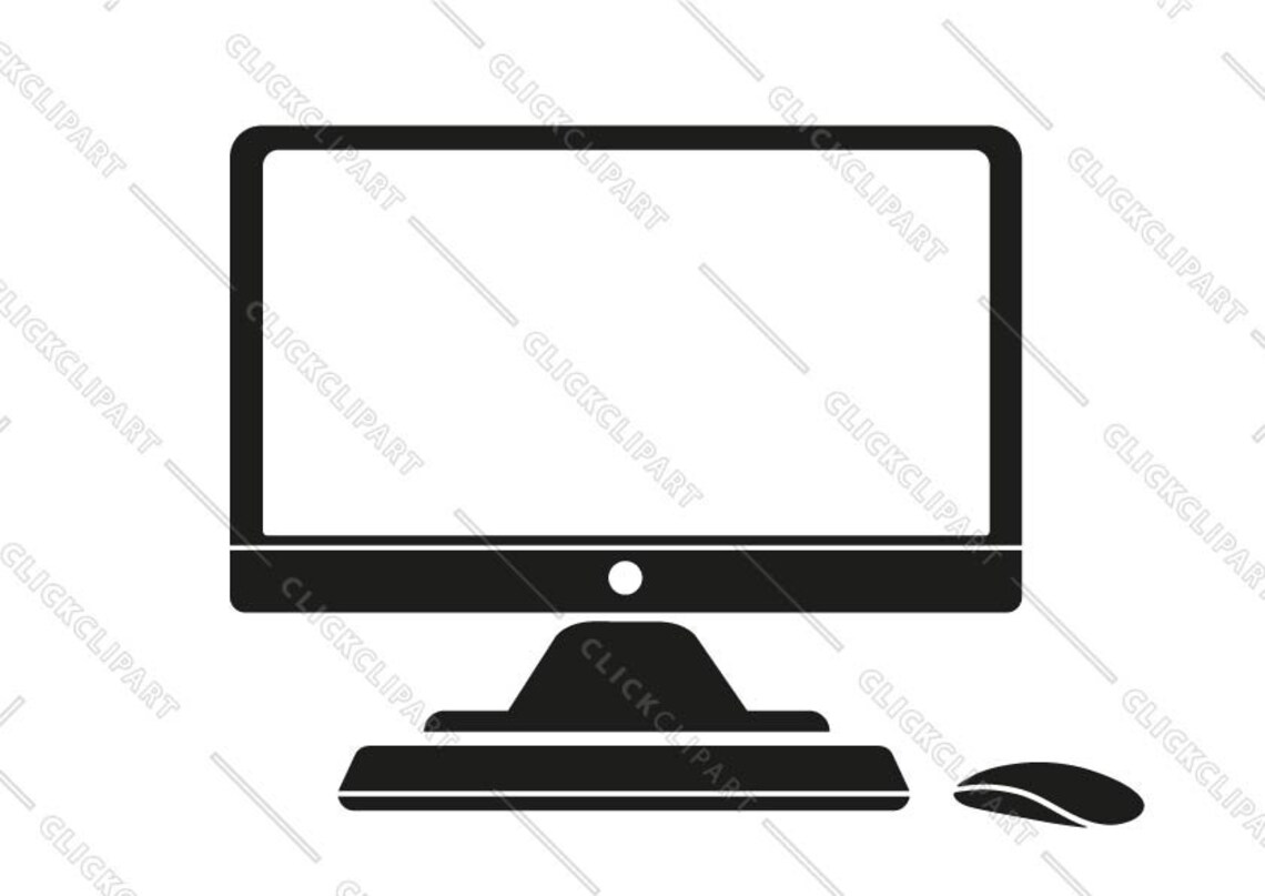 Computer Monitor SVG Computer PNG Computer Clipart - Etsy