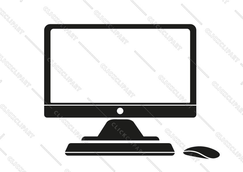 Computer Monitor SVG Computer PNG Computer Clipart Silhouette Mouse ...
