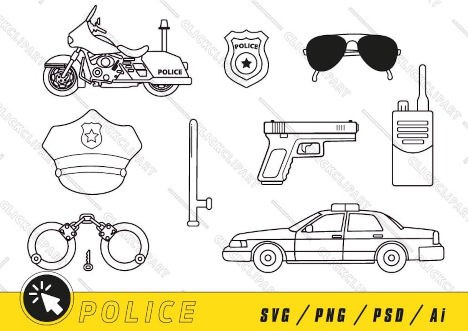 Police SVG Police Officer Police Badge SVG Police Car SVG Files Cut ...