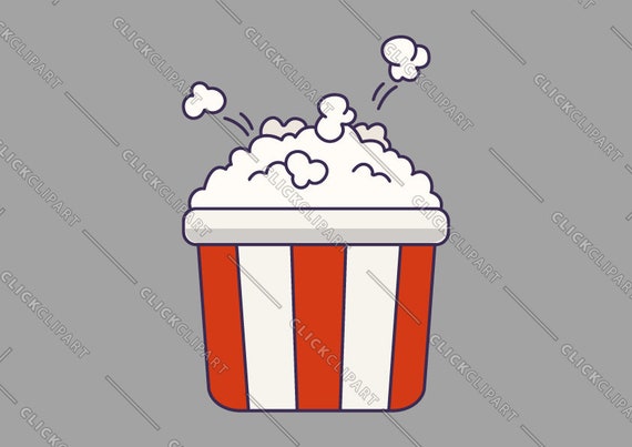 Empty Popcorn Bucket Clipart Black