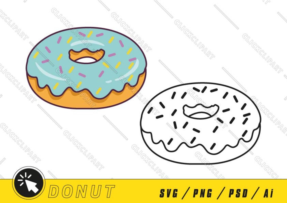Donut SVG Files Donut Clipart Donut PNG Donut Clip Art - Etsy