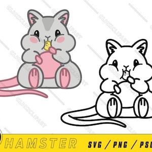 Cute Hamster SVG | Hamster PNG | Hamster Clipart | Guinea Pig | Mouse ...
