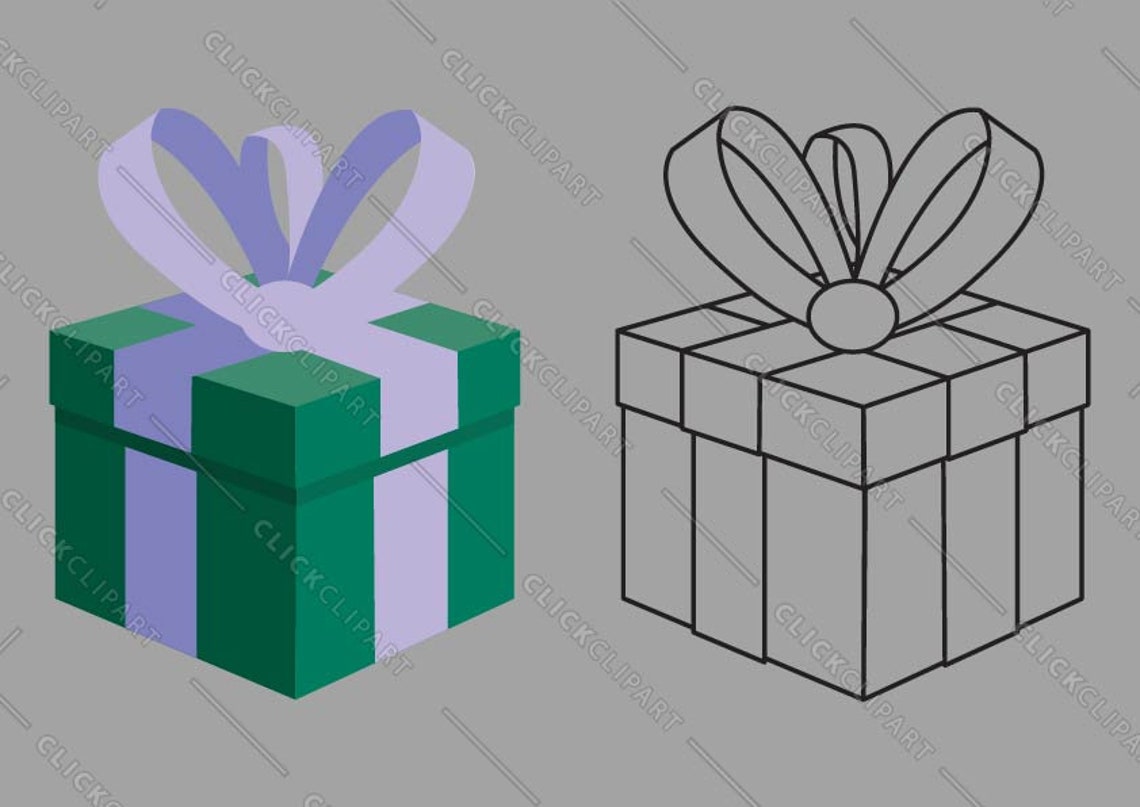 Gift Box SVG Gift Boxes Clipart Birthday Present Christmas Present ...