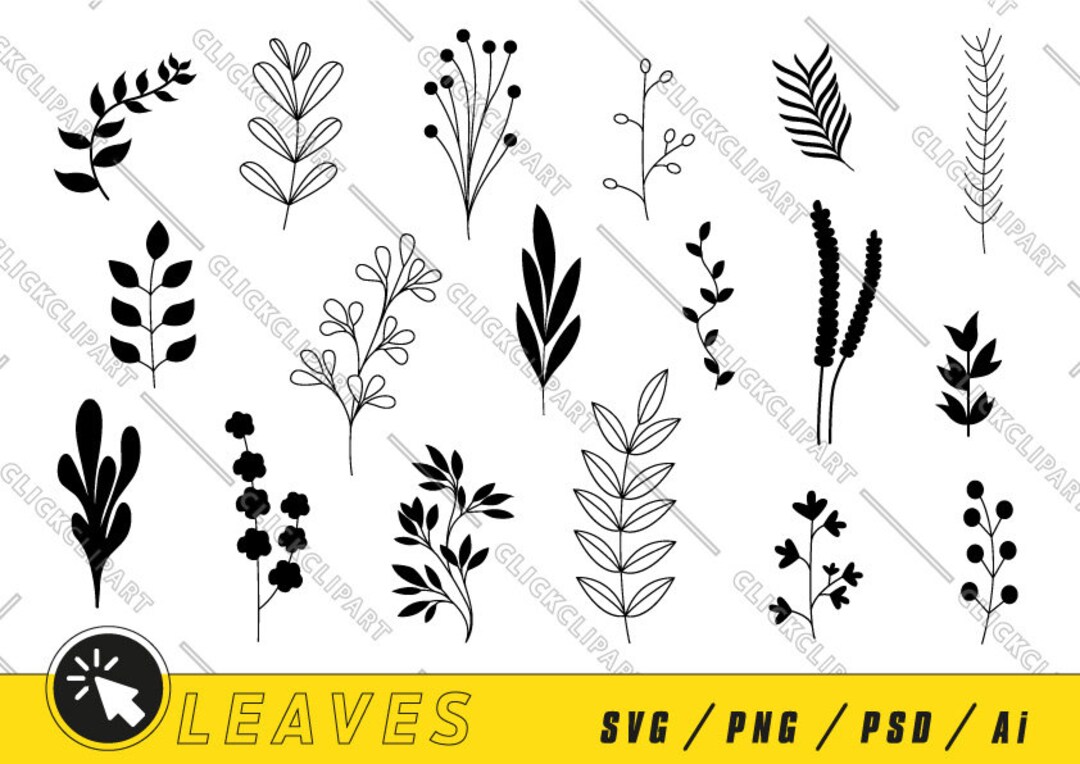 Leaves SVG | Leaf SVG | Leaf Clipart | Floral | Botanical | Plant ...
