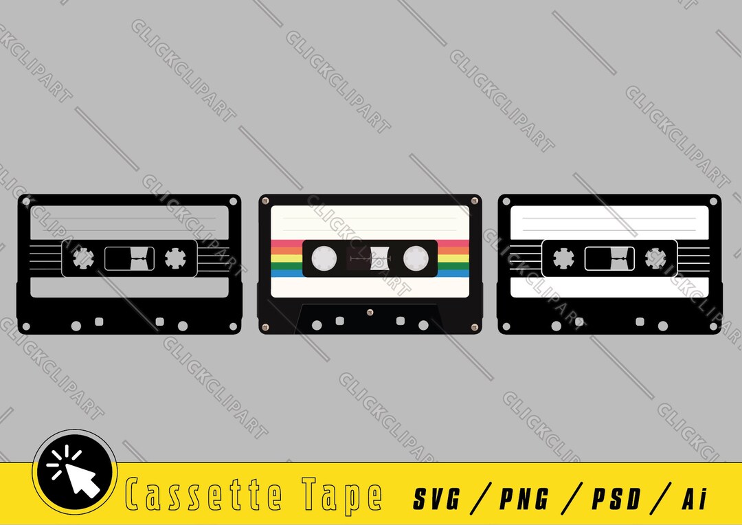Cassette Tape SVG | Cassette Tape | Cassette Tapes | Vintage Retro SVG ...