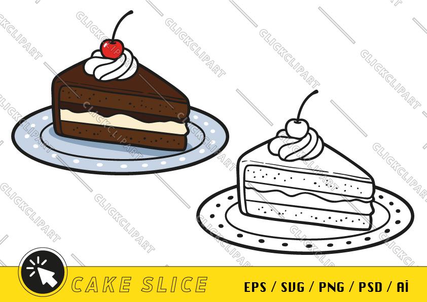 Cake Slice SVG | Cake PNG | Dessert Clipart | Bakery Svg | Food Svg ...