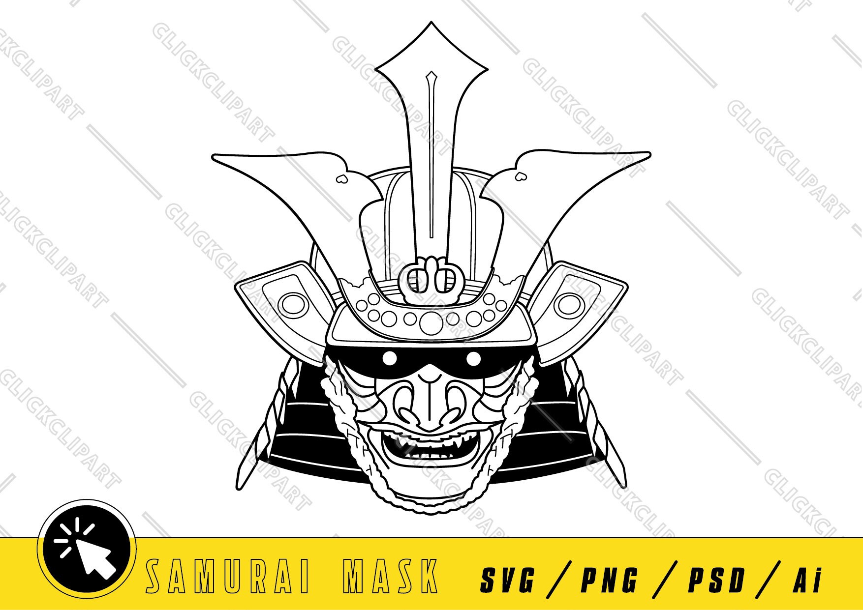 Samurai Japanese Hannya Mask Vector Japan Warrior SVG - Etsy