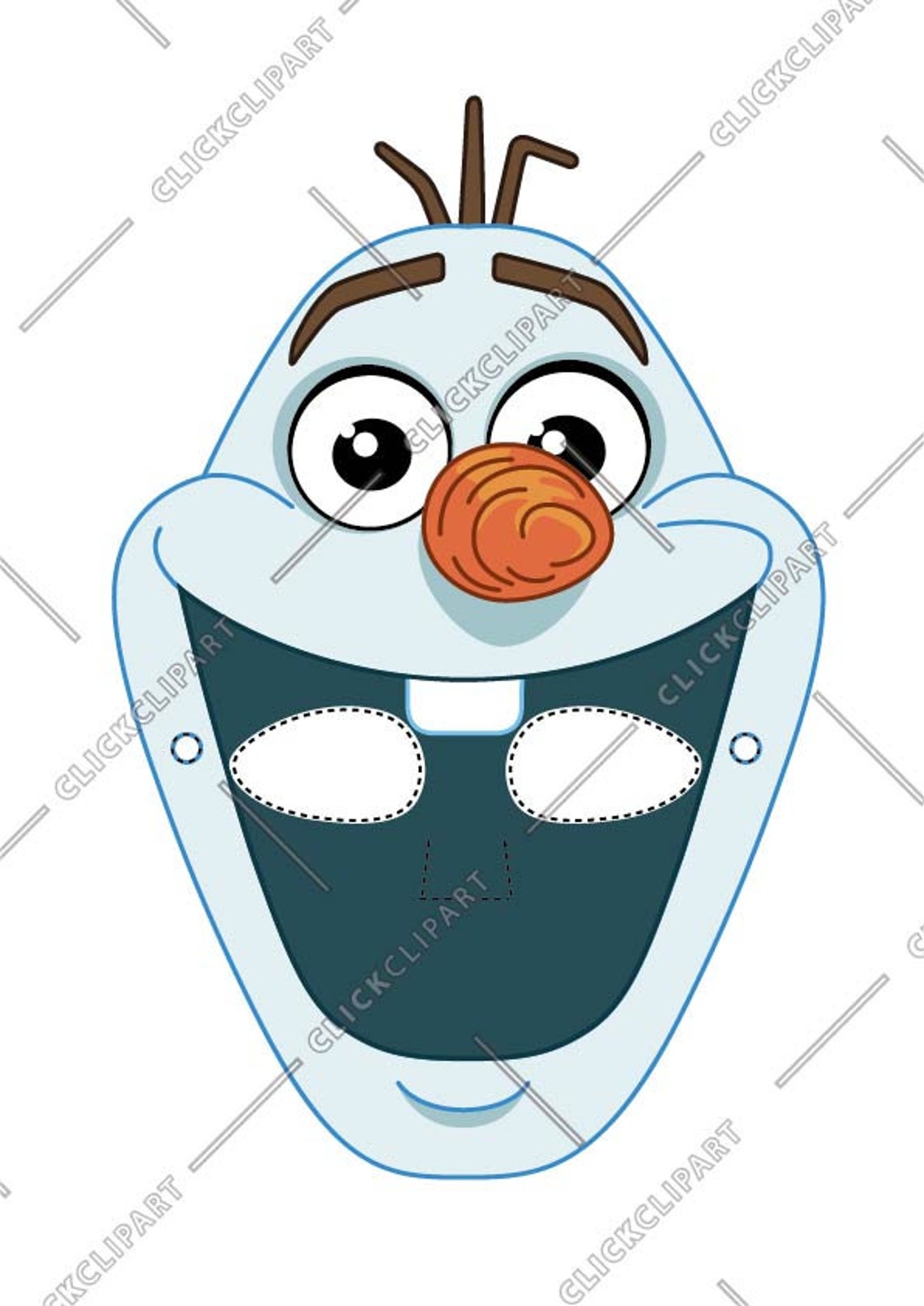 Olaf, Birthday Party, Digital Paper Face Mask, SVG, Files for Cricut - Etsy
