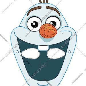 Olaf, Birthday Party, Digital Paper Face Mask, SVG, Files for Cricut - Etsy