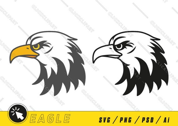 Cricut Eagle silhouette eagle head Cut file cutting file PNG Clip art ...