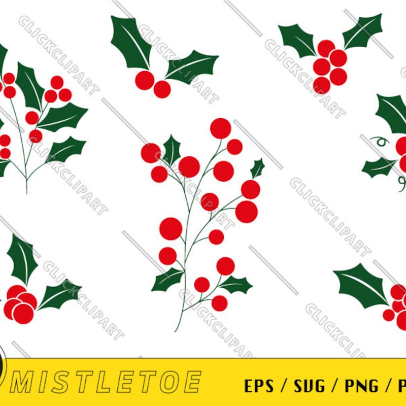 Mistletoe Svg - Etsy