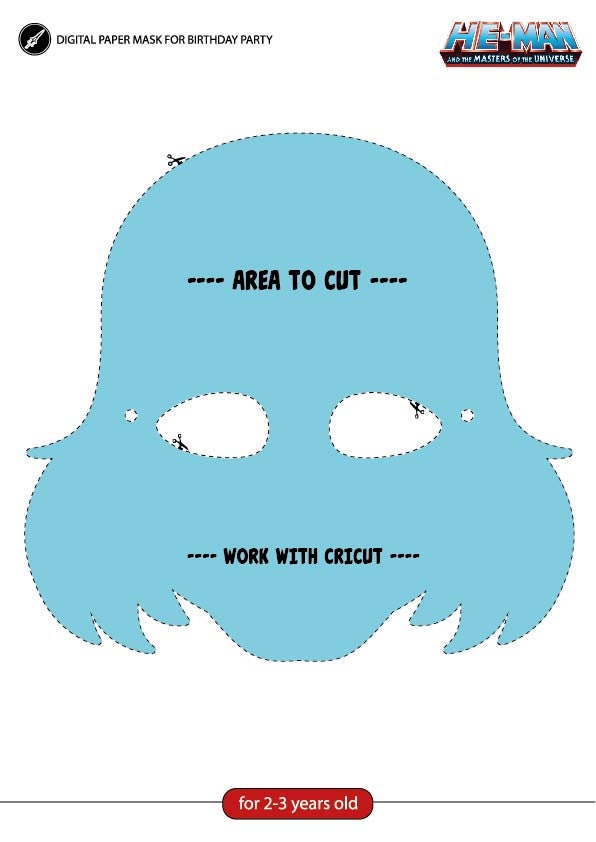 He-man, Masters of the Universe, Birthday Party, Digital Paper Face ...