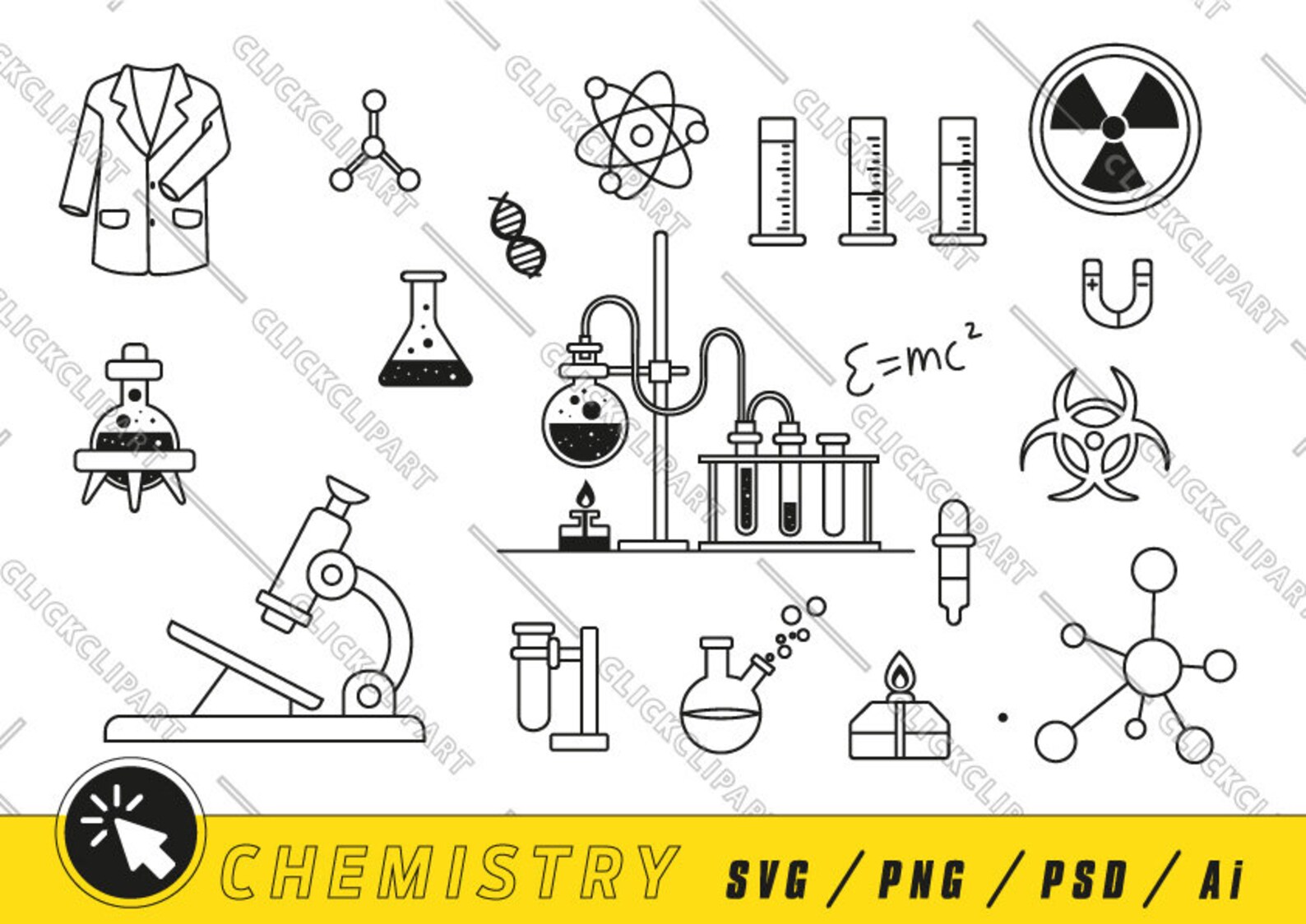 Chemistry SVG Science SVG Science Teacher SVG Svg Bundle Lineart Svg ...