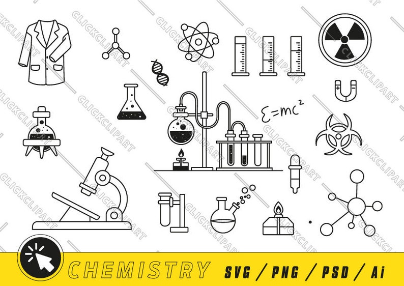 Chemistry SVG Science SVG Science Teacher SVG Svg Bundle Lineart Svg ...