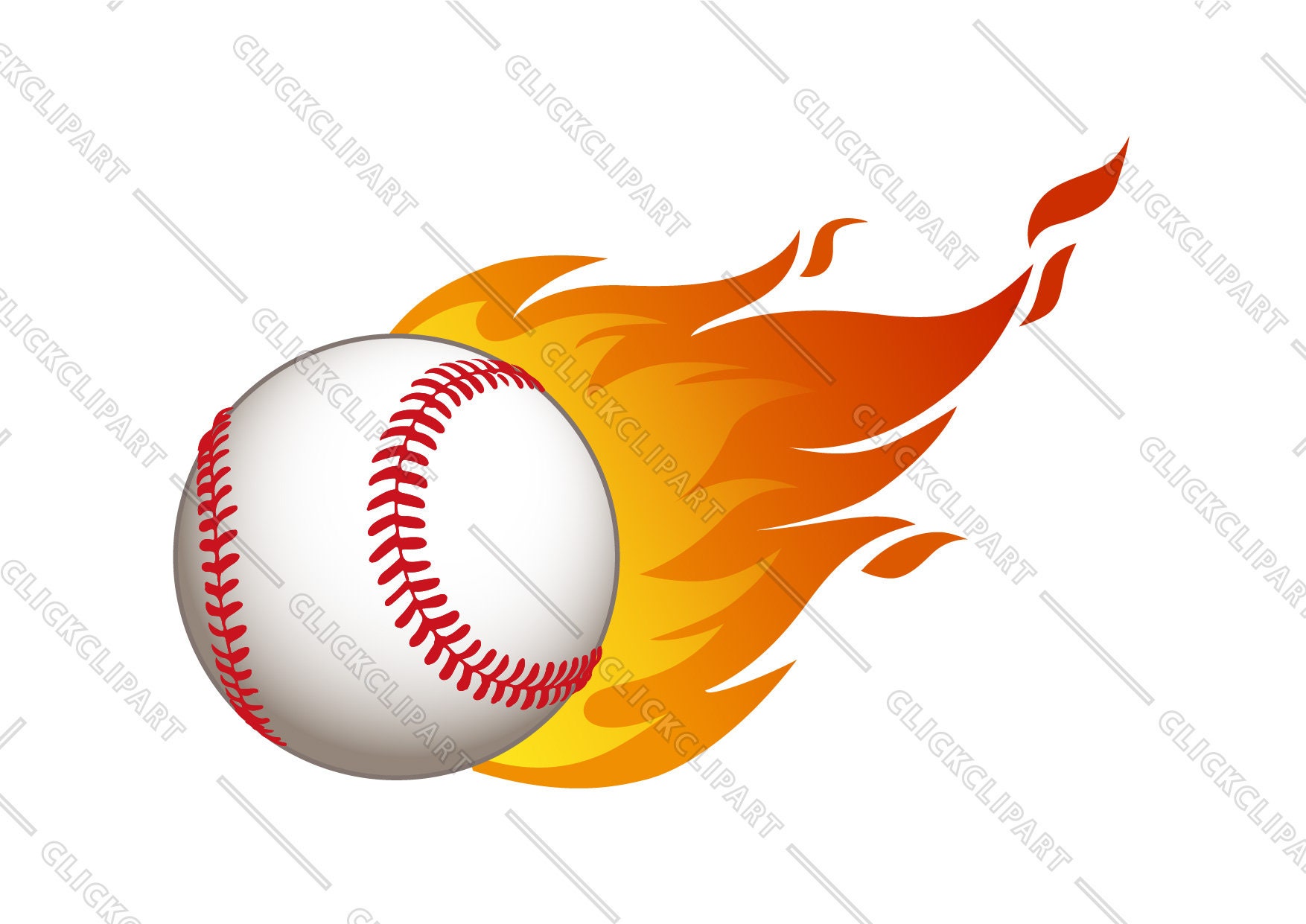 Flaming Baseball SVG | PNG Clipart, Shirt Design (digital Download) - Etsy