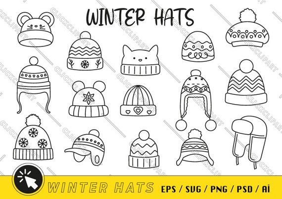 Winter Hats Clip Art