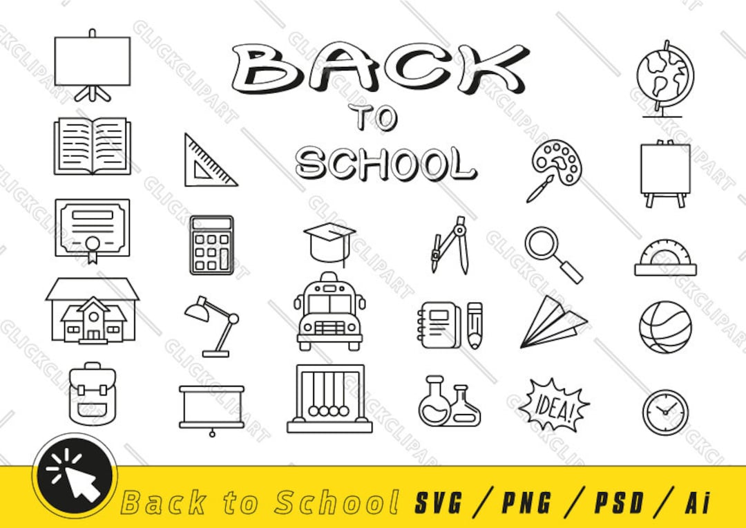 Back to School Clipart | Teacher PNG | School Supplies | Back to School ...