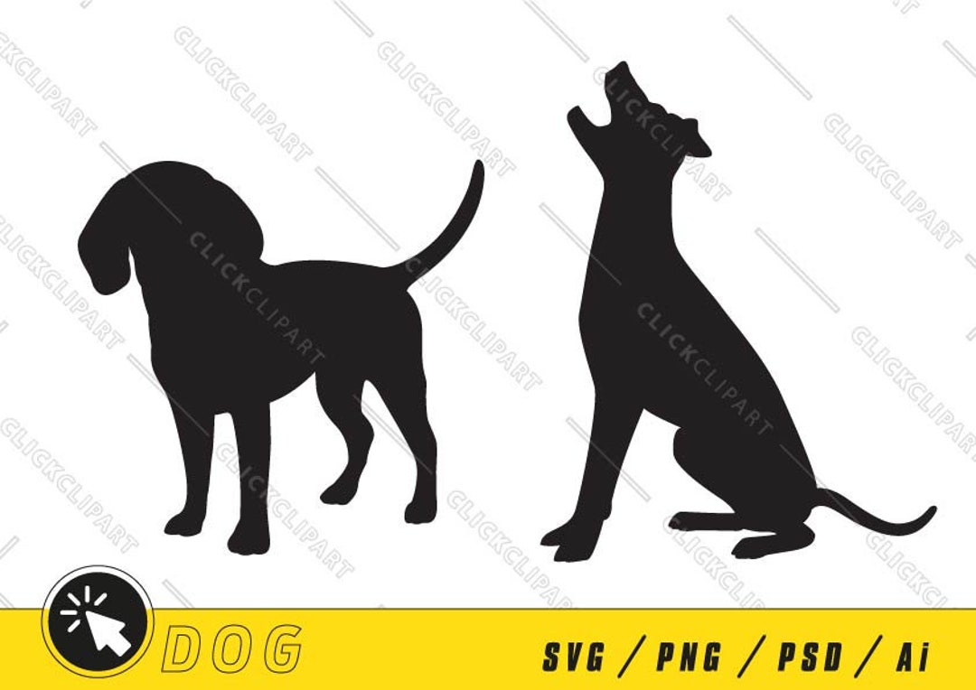 Dog Silhouette SVG Bundle | Dog PNG | Vector Art | SVG Files | Cut ...