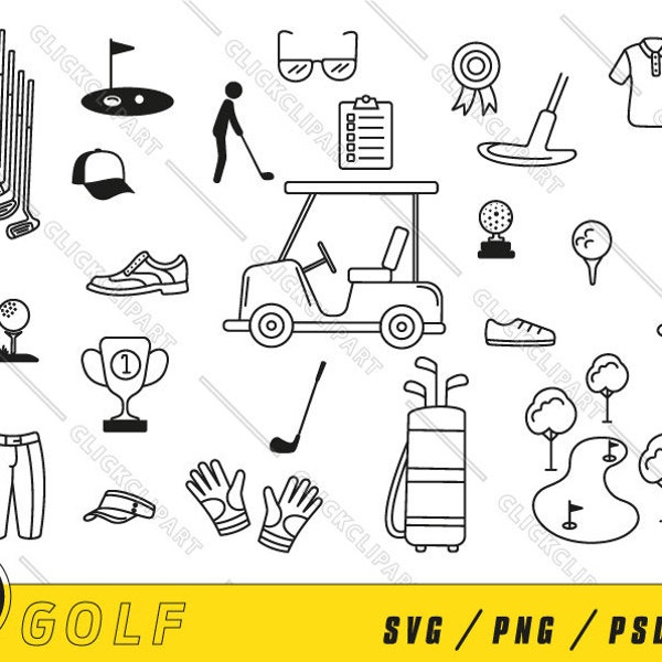 Golf Putting Clip Art - Etsy