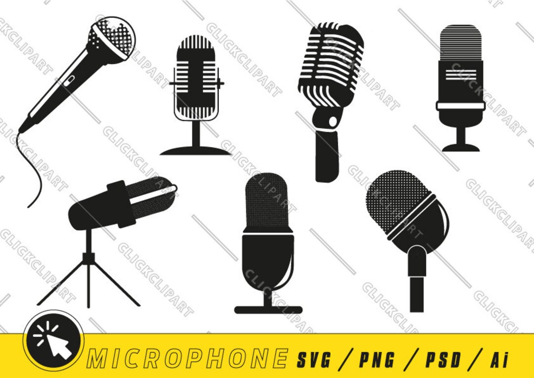 Microphone SVG | Microphone PNG | Microphone Clipart | Vintage ...