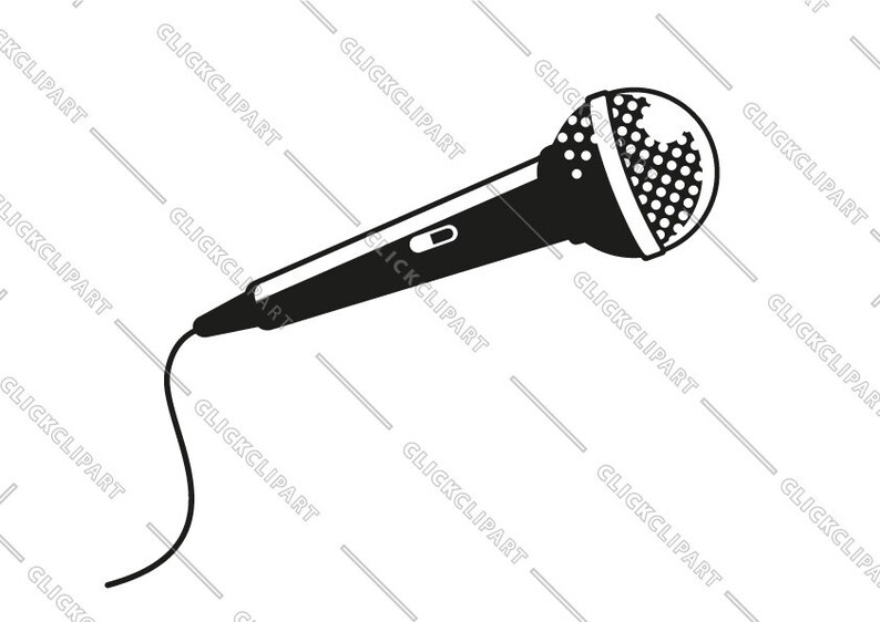 Microphone SVG Microphone PNG Microphone Clipart Vintage Silhouette Svg ...