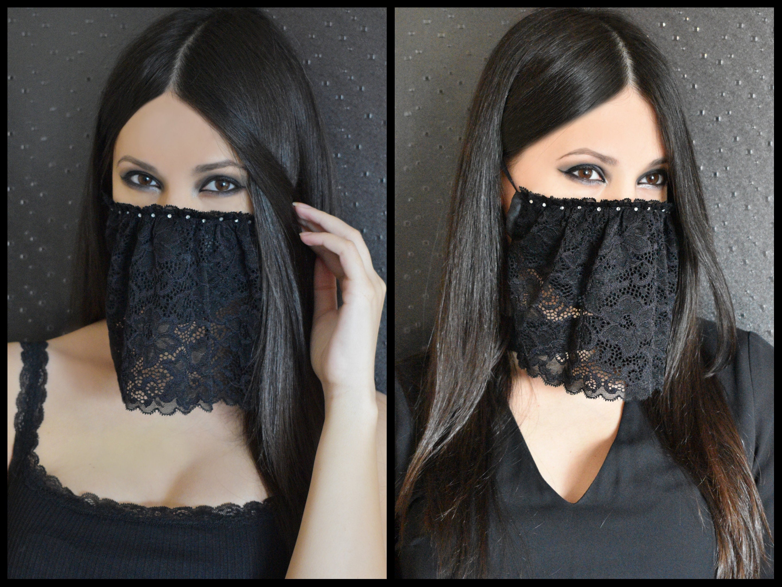 Lace Face Veil/ Cleopatra Face Mask/ Sexy Face Mask/ Designer Face Mask ...