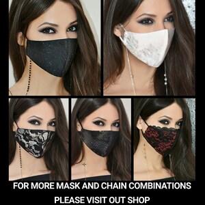 Face Mask Chain/lace Face Mask/satin Face Mask/necklace Face Mask Strap ...