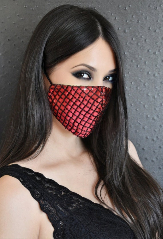 Sequin Face Mask / Silk Satin Mask / Sexy Mask/ Bling Sparkly - Etsy UK