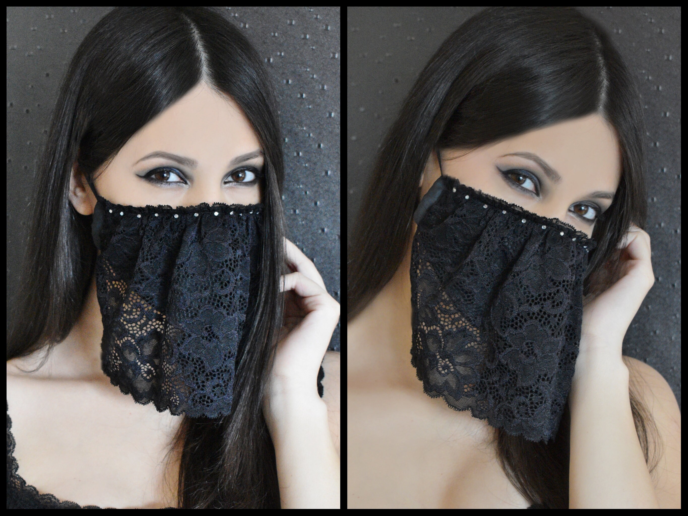 Lace Face Veil/ Cleopatra Face Mask/ Sexy Face Mask/ Designer - Etsy ...