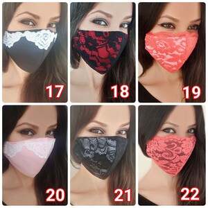 Designer Face Mask/satin Lace Face Mask/sexy Face Mask/wedding Face ...