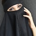 Niqab With Zipper/ Satin Face Veil / Black Muslim Veil/ - Etsy