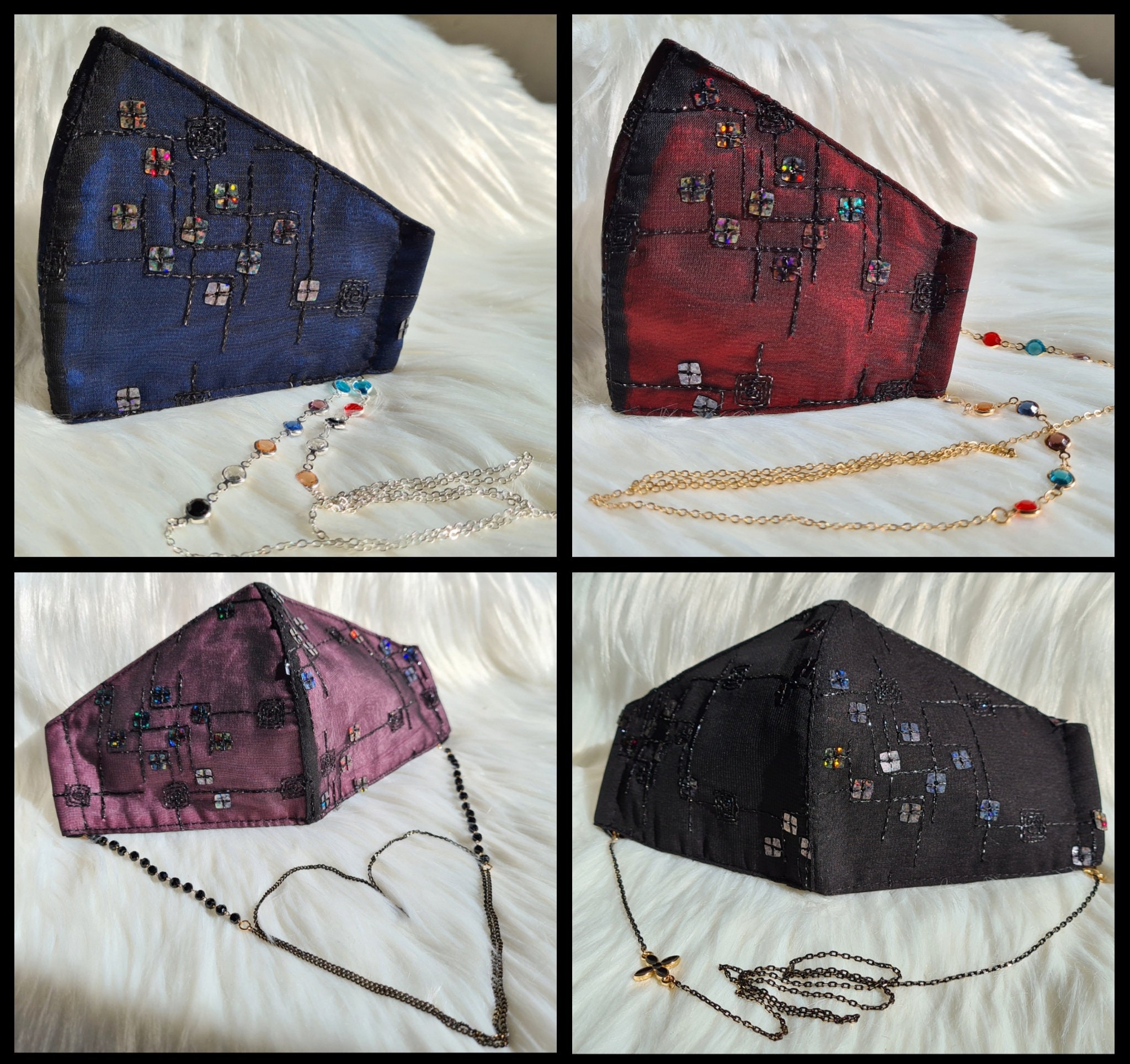 Chiffon Face Mask/ Sexy Designer Face Mask / Sequin Face Mask/ Bling ...