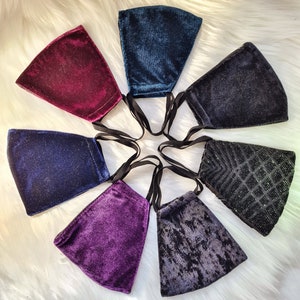 Luxury Velvet Face Mask/lace Face Mask /designer Face Mask/sexy Face ...