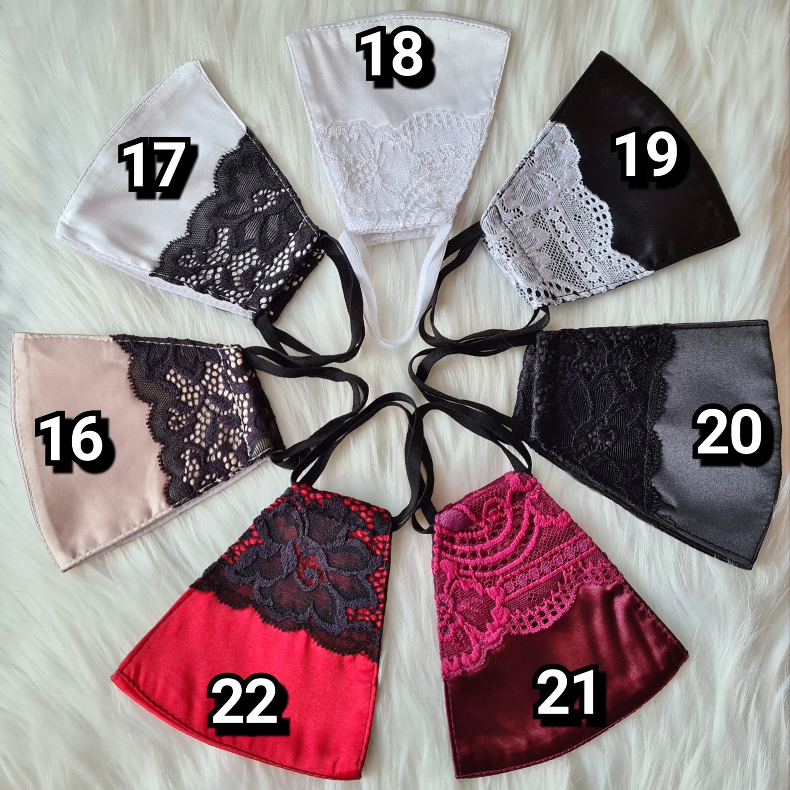 Face Mask Chain/lace Face Mask/satin Face Mask/necklace Face | Etsy