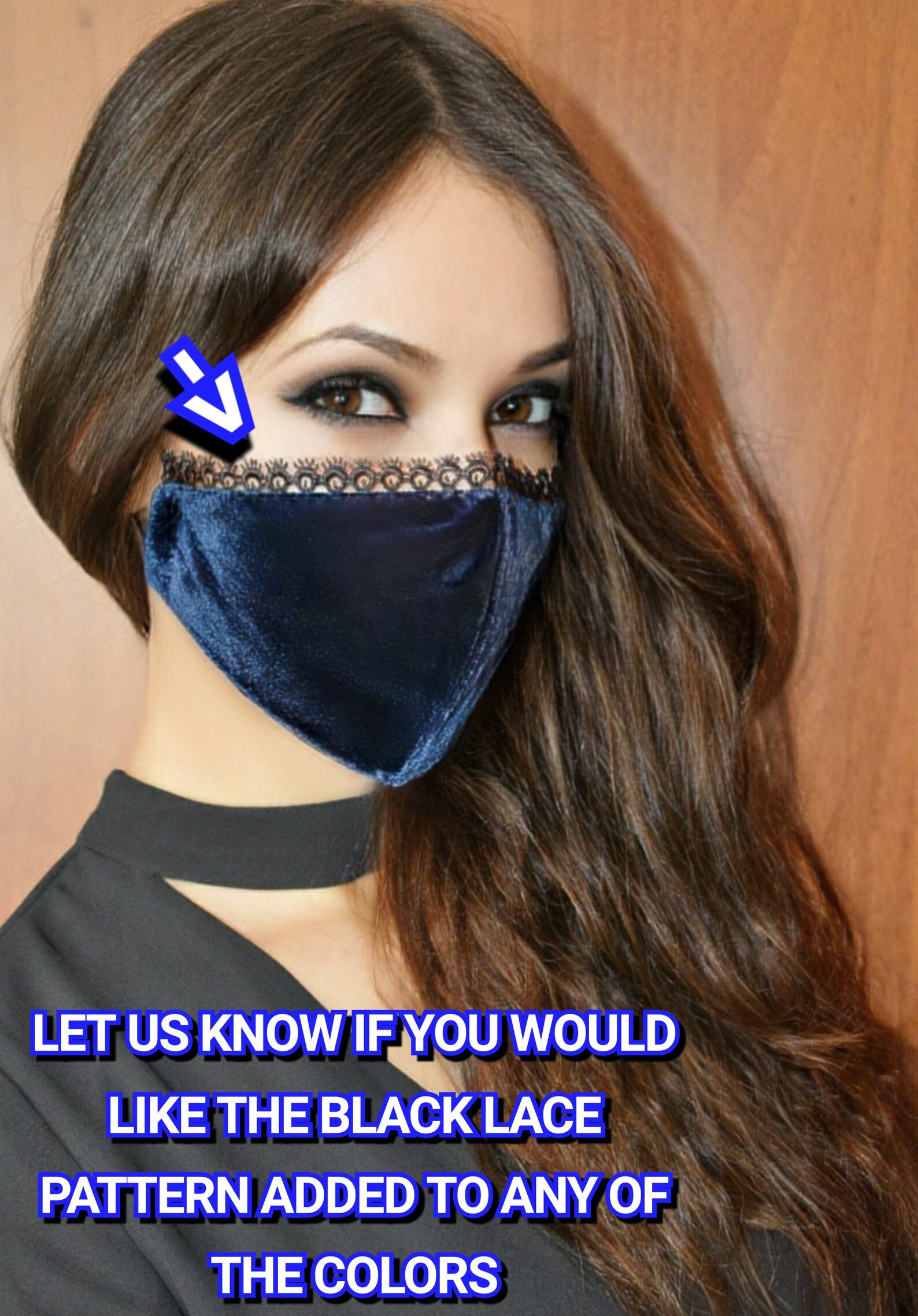 Luxury Velvet Face Mask/lace Face Mask /designer Face Mask/sexy Face ...