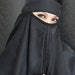 Niqab With Zipper/ Satin Face Veil / Black Muslim Veil/ - Etsy