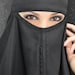 Niqab With Zipper/ Satin Face Veil / Black Muslim Veil/ - Etsy