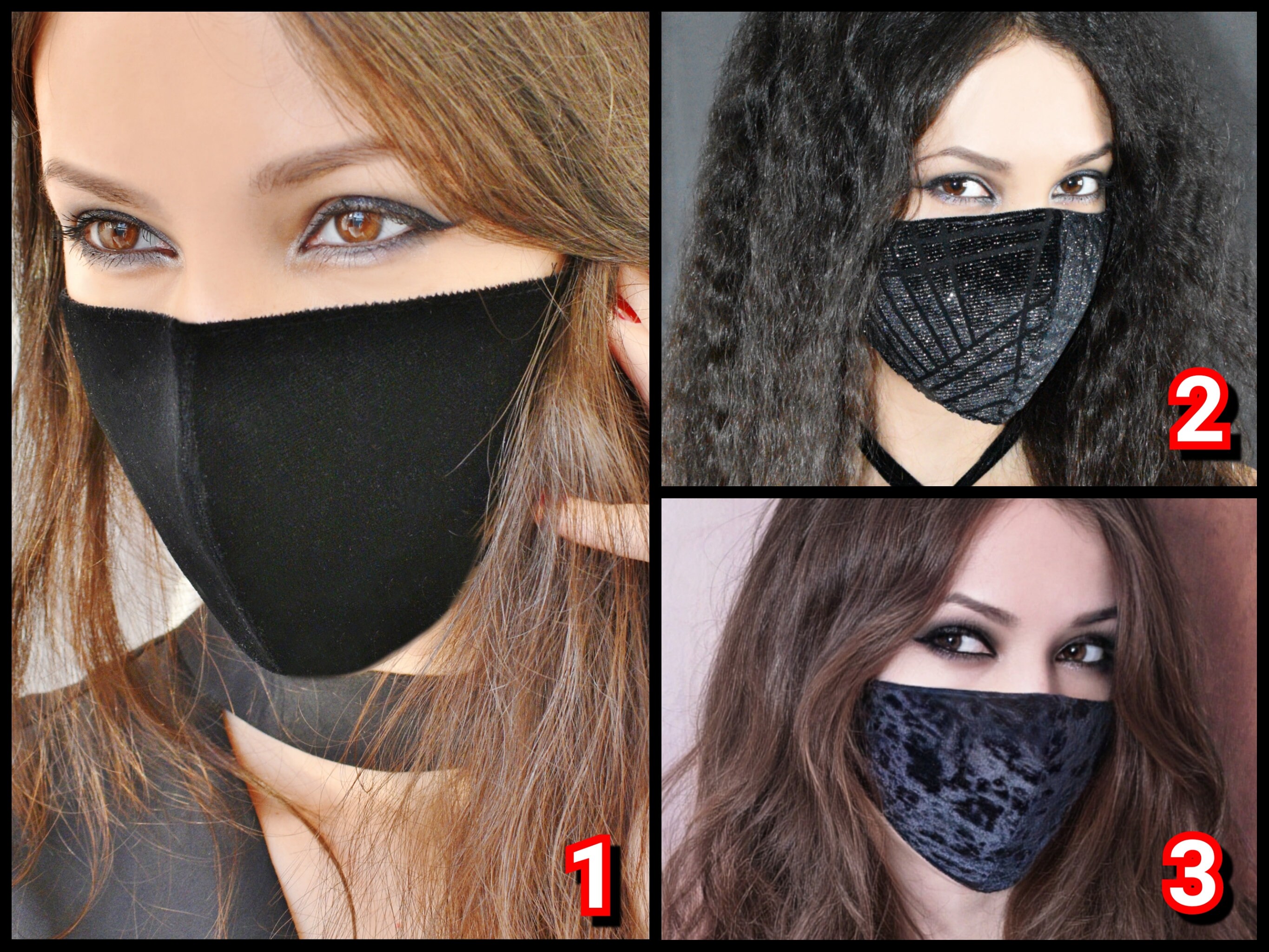 Luxury Velvet Face Mask/lace Face Mask /designer Face | Etsy