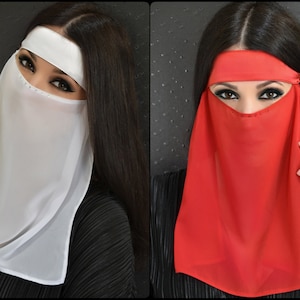 Sheer Face Veil /chiffon Veil Mask/sexy Veil/belly Dance Mask/arabian ...