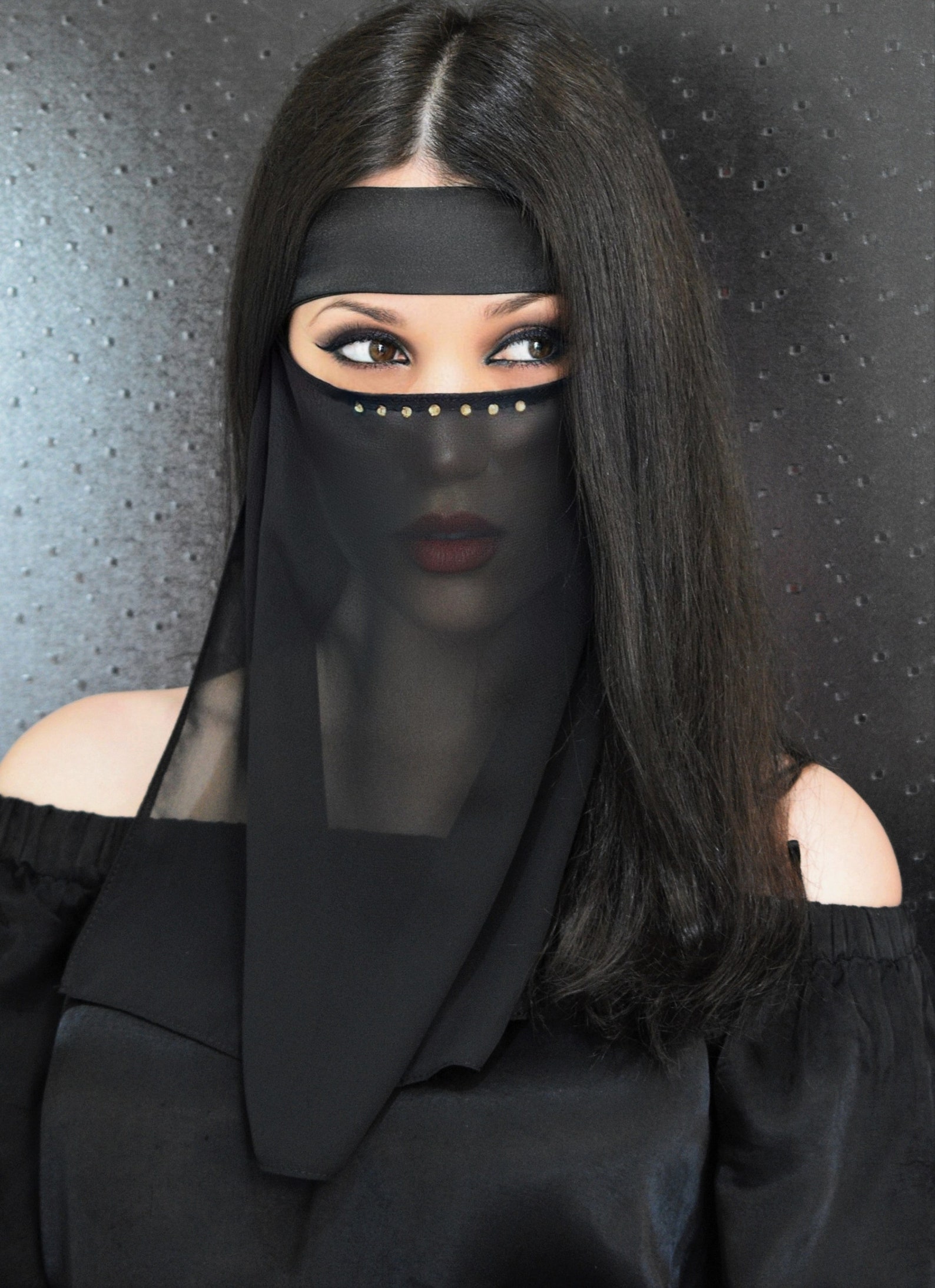 Sheer Face Veil /chiffon Veil Mask/sexy Veil/belly Dance - Etsy