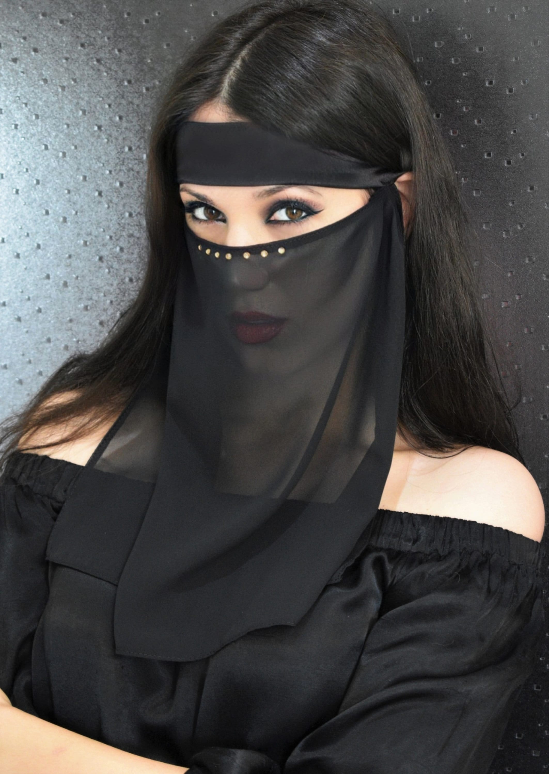 Sheer Face Veil /chiffon Veil Mask/sexy Veil/belly Dance Mask/arabian ...