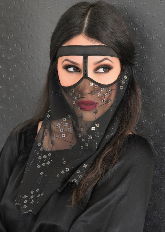 Sexy Face Veilbelly Dance Maskchiffon Veil Maskburka Face Etsy