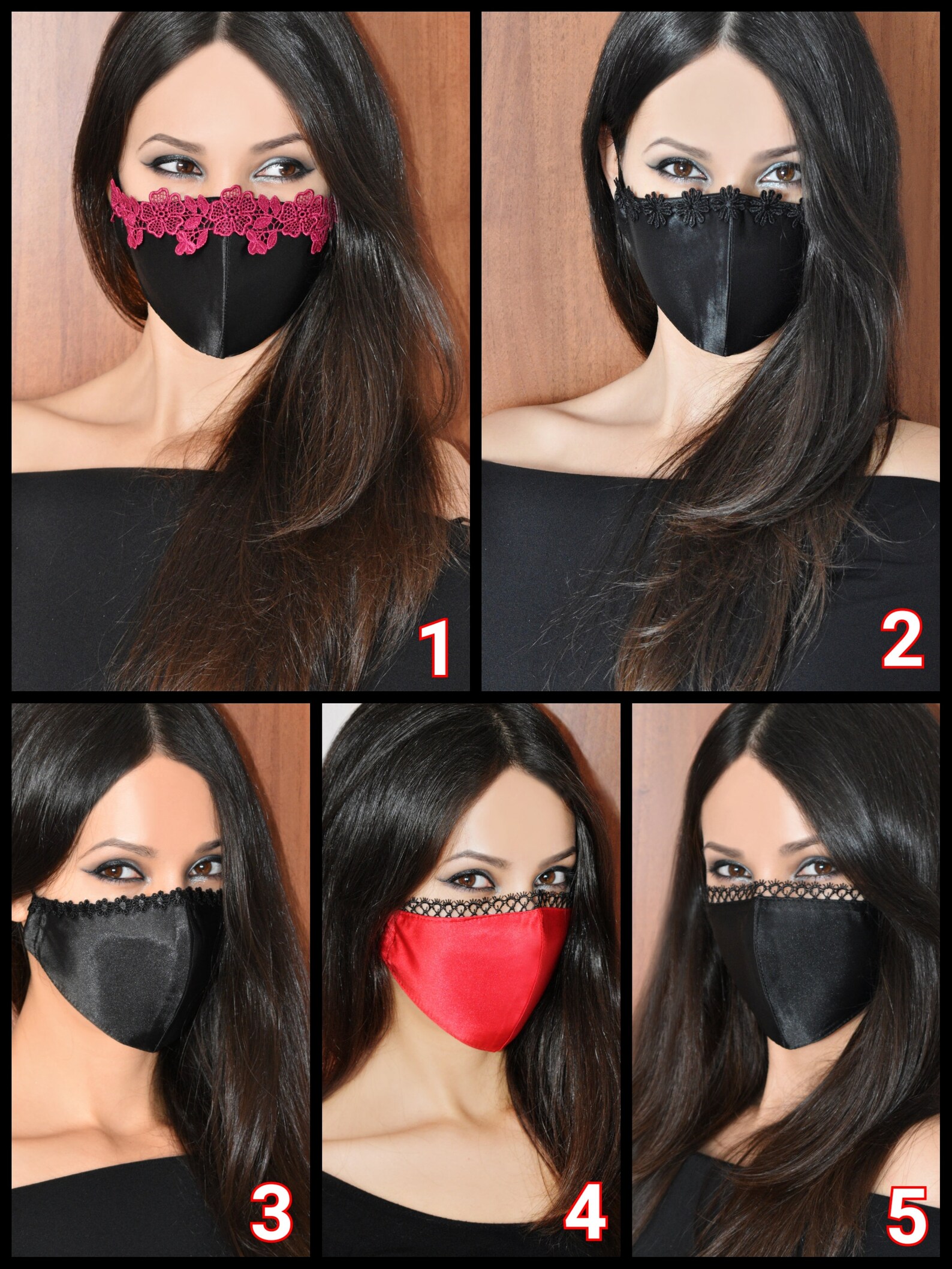 Designer Face Mask Lace Face Mask Satin Face Mask Sexy Face Etsy