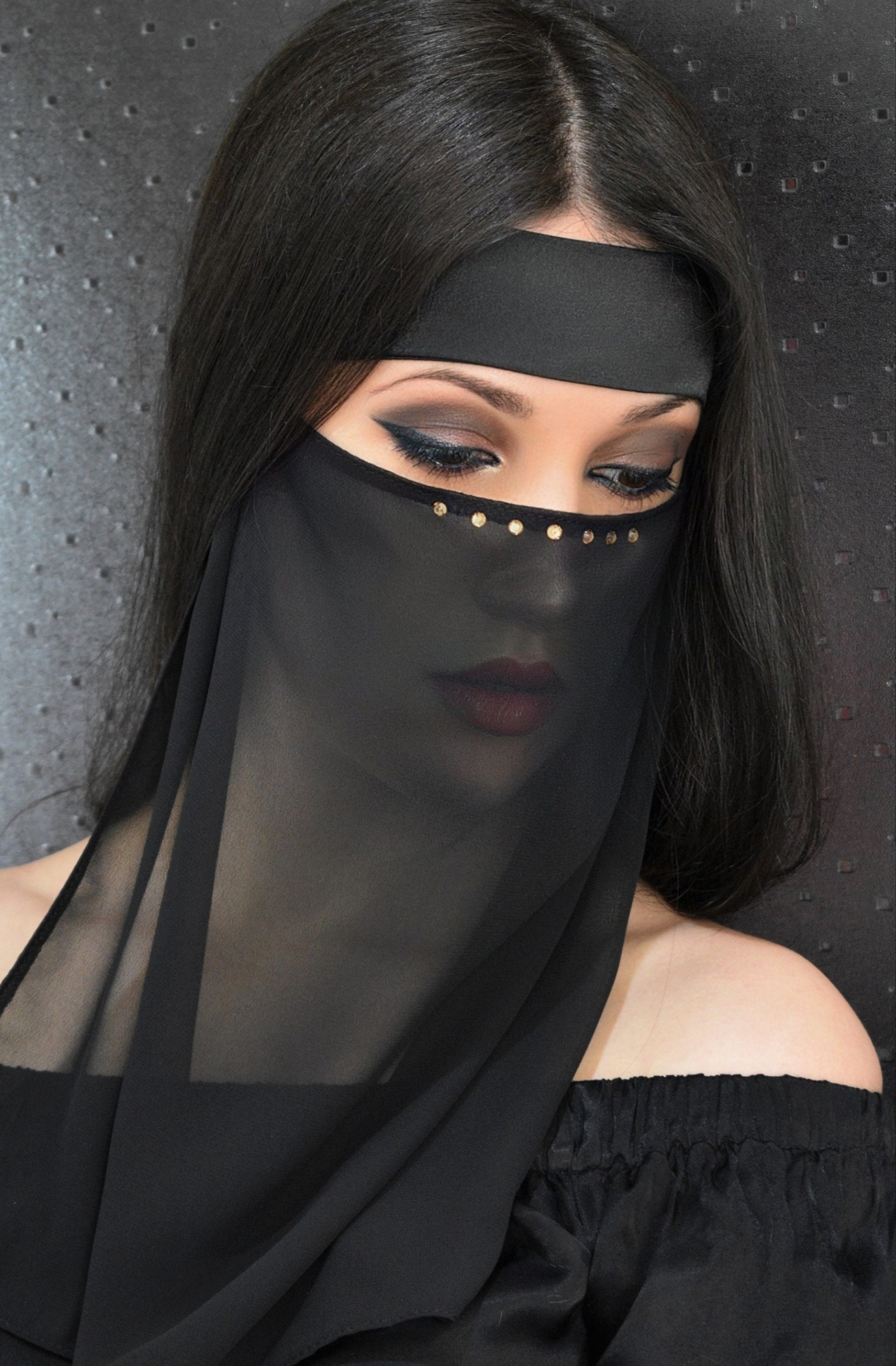 Sheer Face Veil /chiffon Veil Mask/sexy Veil/belly Dance Mask/arabian ...