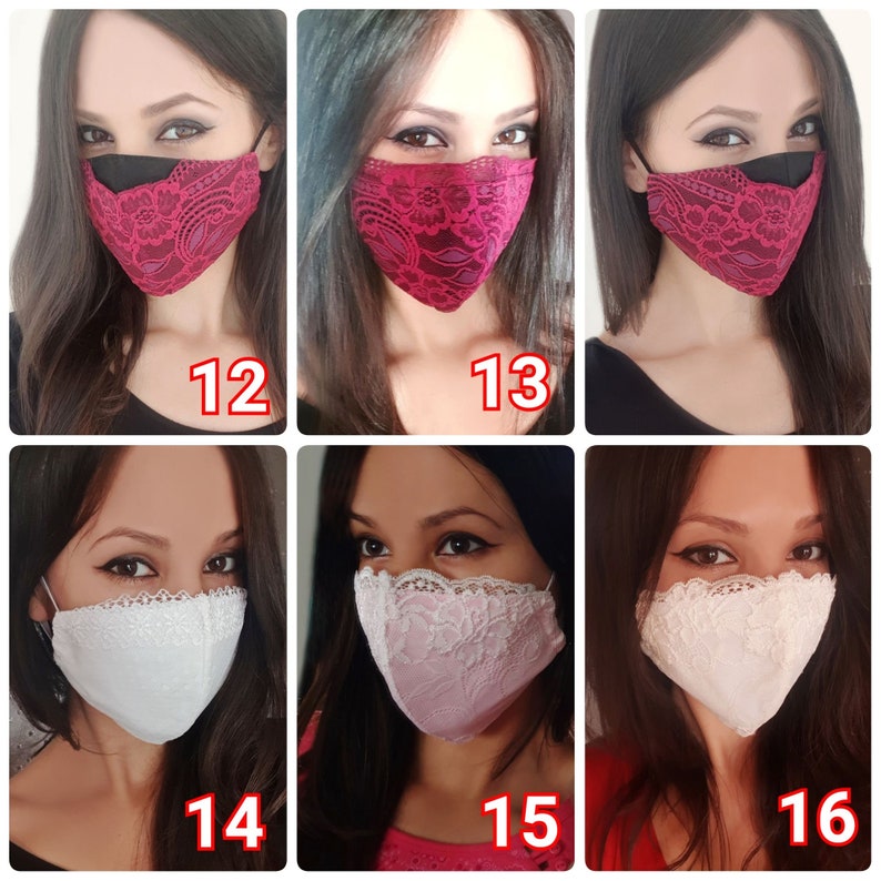 Designer Face Mask/satin Lace Face Mask/sexy Face Mask/wedding Face ...