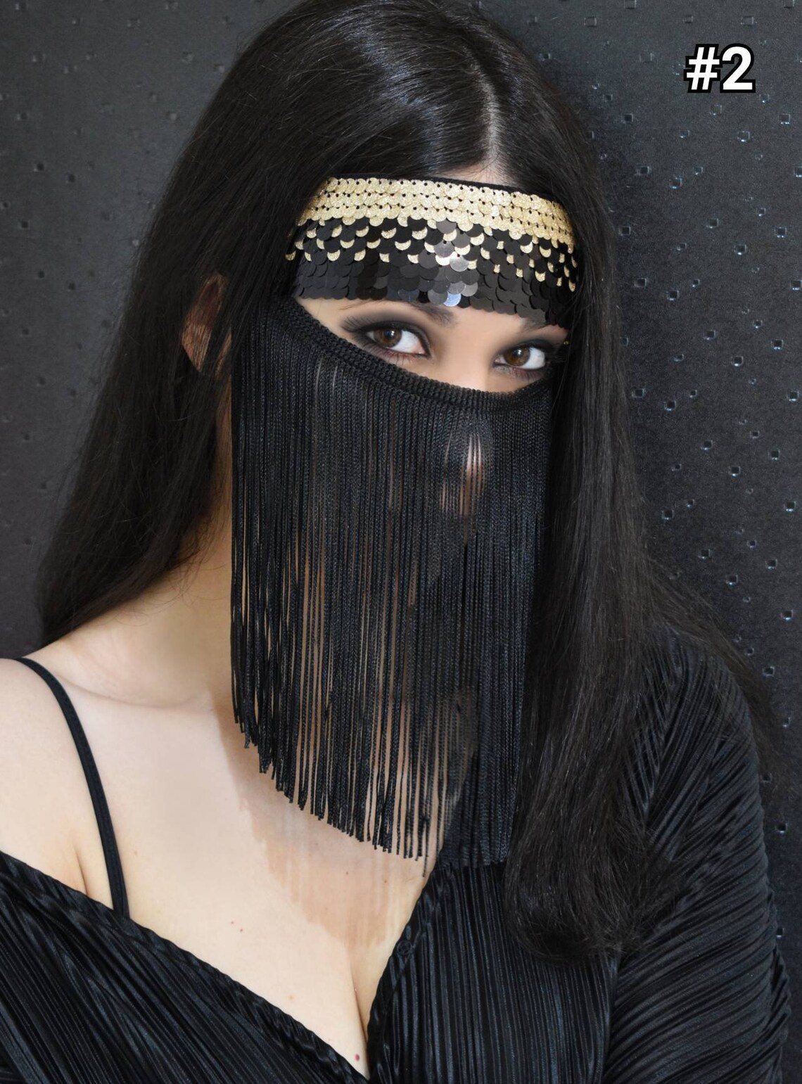 Belly Dance Mask/fringe Face Veil/sexy Mask/tassels Mask/see-through ...